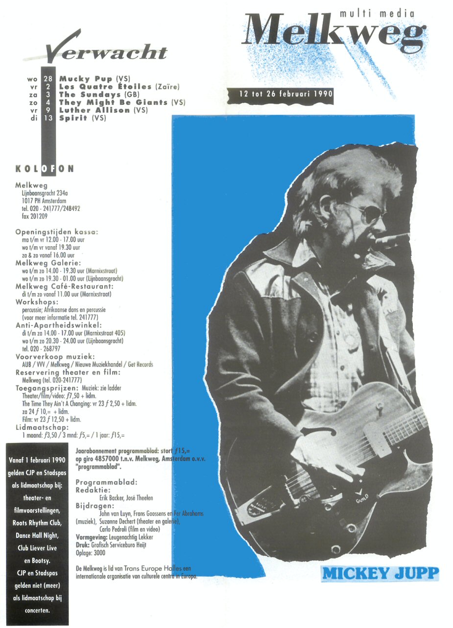 Mickey Jupp Gig History